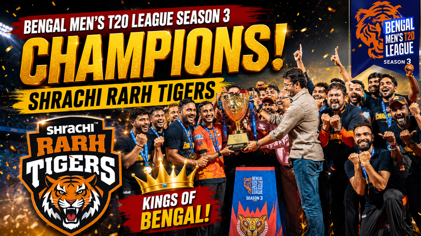 Shrachi Rarh Tigers Win Bengal Mens T20 League Season 3 Title With ...