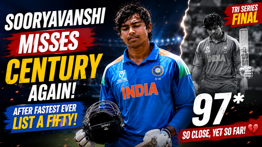 Vaibhav Sooryavanshi Misses Century Again After Fastest Ever List A ...