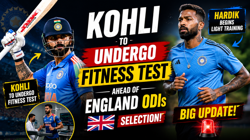 Virat Kohli Fitness Test Ahead of England ODIs as Hardik Pandya Resumes ...